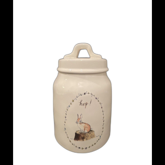 Rae Dunn | Kitchen | Rae Dunn Hop Ceramic Easter Canister Wlid Bunny ...
